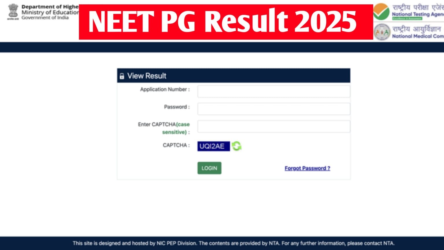 NEET PG Result 2025: Check Scorecard, Cutoff, Toppers & Merit List